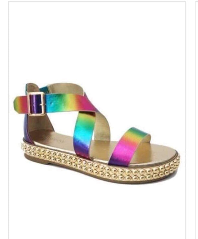 Rainbow sandal | strap sandals (multicolor) – A Dose of Style