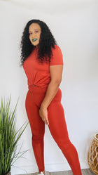 Everyday Chill - rust 2 piece legging set – A Dose of Style